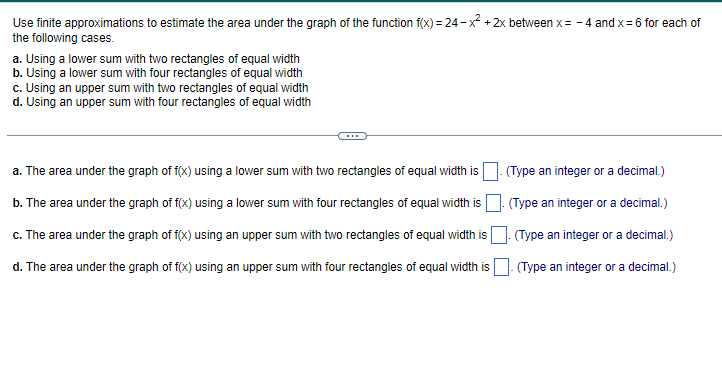 Solved Use finite approximations to estimate the area under | Chegg.com