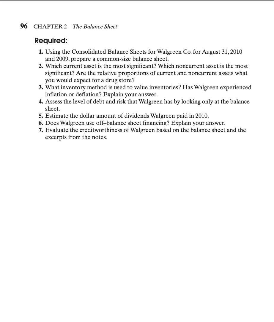 Solved Case 2.4 Walgreen Co. and Subsidiaries The following | Chegg.com