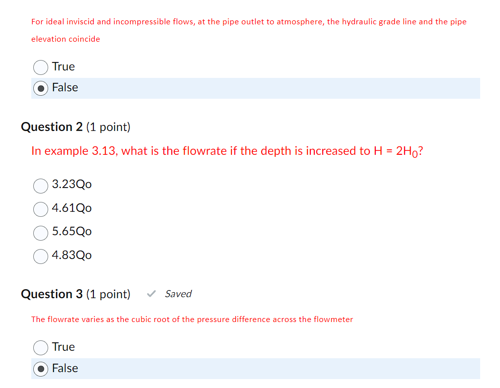 Solved For ideal inviscid and incompressible flows, at the | Chegg.com