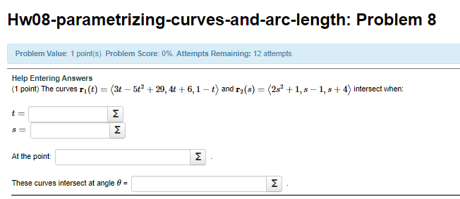 Solved Hw08-parametrizing-curves-and-arc-length: Problem 8 | Chegg.com