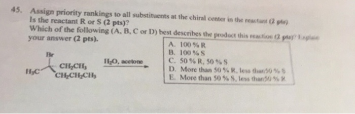 Solved Assign priority rankings to all substituents at the | Chegg.com