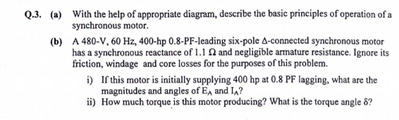 Solved Q.3. (a) With the help of appropriate diagram, | Chegg.com