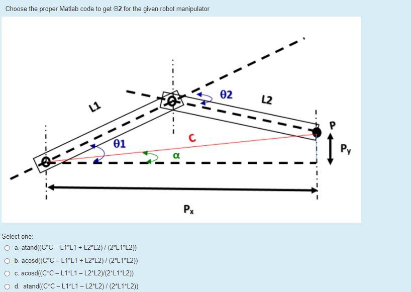 Solved Choose the proper Matlab code to get 2 for the given | Chegg.com