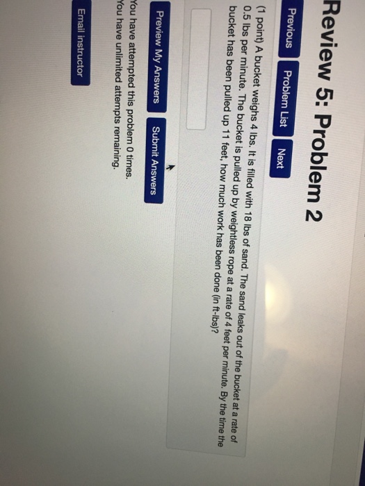 Solved Review 5: Problem 2 Previous Problem ListNext (1 | Chegg.com