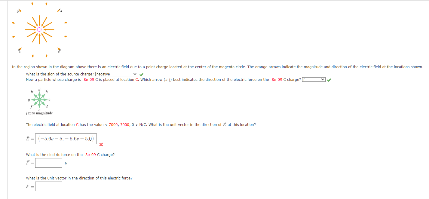 Solved What is the sign of the source charge? Now a particle | Chegg.com