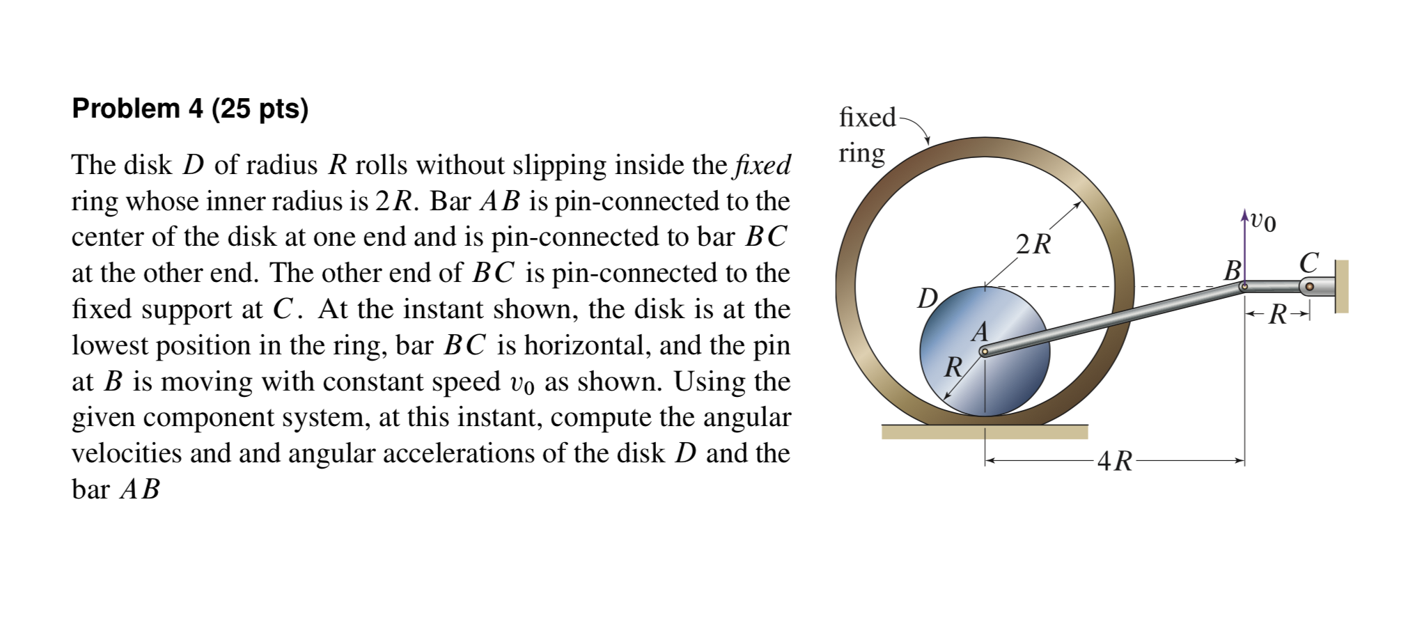 Solved fixed ring To Problem 4 (25 pts) The disk D of radius | Chegg.com