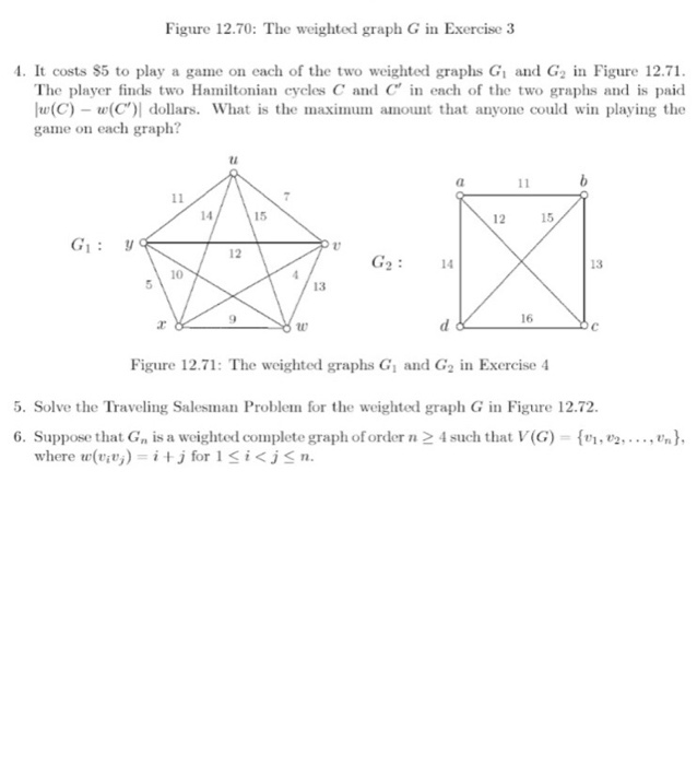 Solved Figure 12.70: The weighted graph G in Exercise 3 1. | Chegg.com