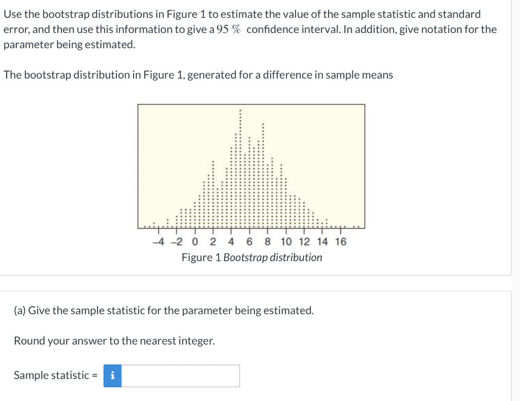 Solved Use the bootstrap distributions in Figure 1 to | Chegg.com