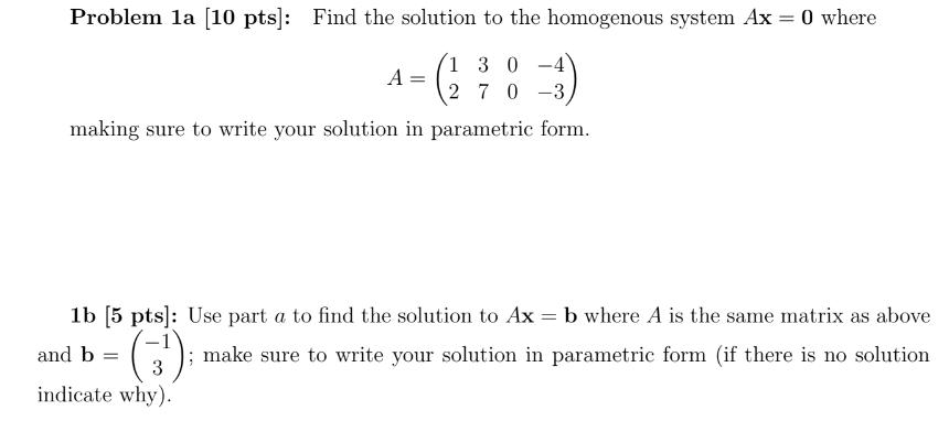 Problem 1a [10pts] : Find the solution to the | Chegg.com