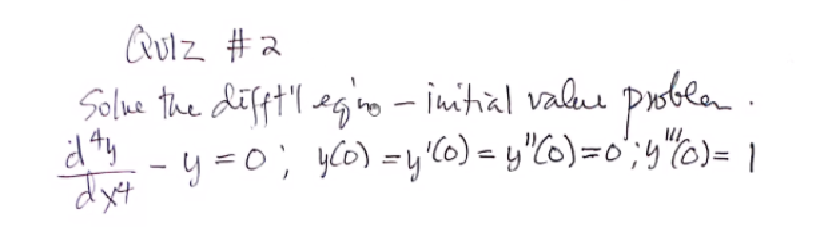 Solved Quiz #2 Solme the difft'l egins initial value | Chegg.com