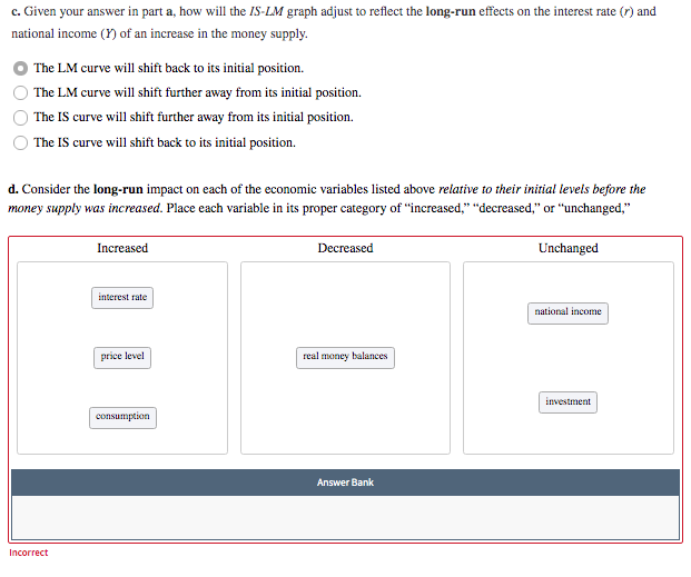 Solved Aggregate Demand II: Applying the IS-LM Model — - End | Chegg.com