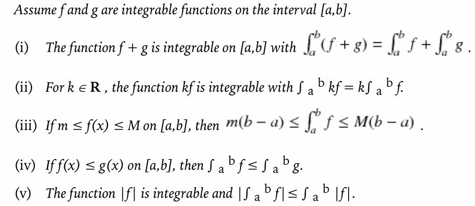 Solved Assume f and g are integrable functions on the | Chegg.com