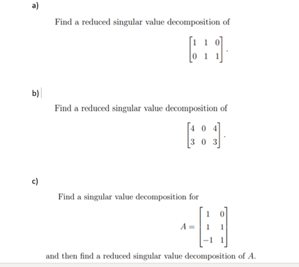 Solved Could someone help me to make these a) b) c) | Chegg.com