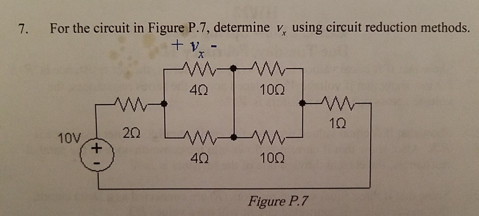 Solved 7. For the circuit in Figure P.7, determine v, using | Chegg.com