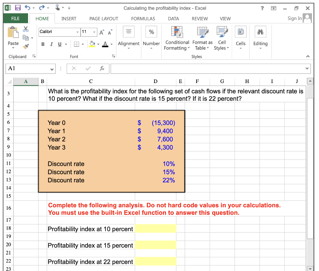 Solved What is the profitability index for the following set | Chegg.com