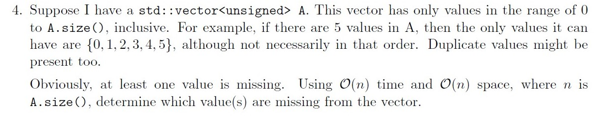 Solved 4 Suppose I Have A Std vector A This Vector Has Chegg