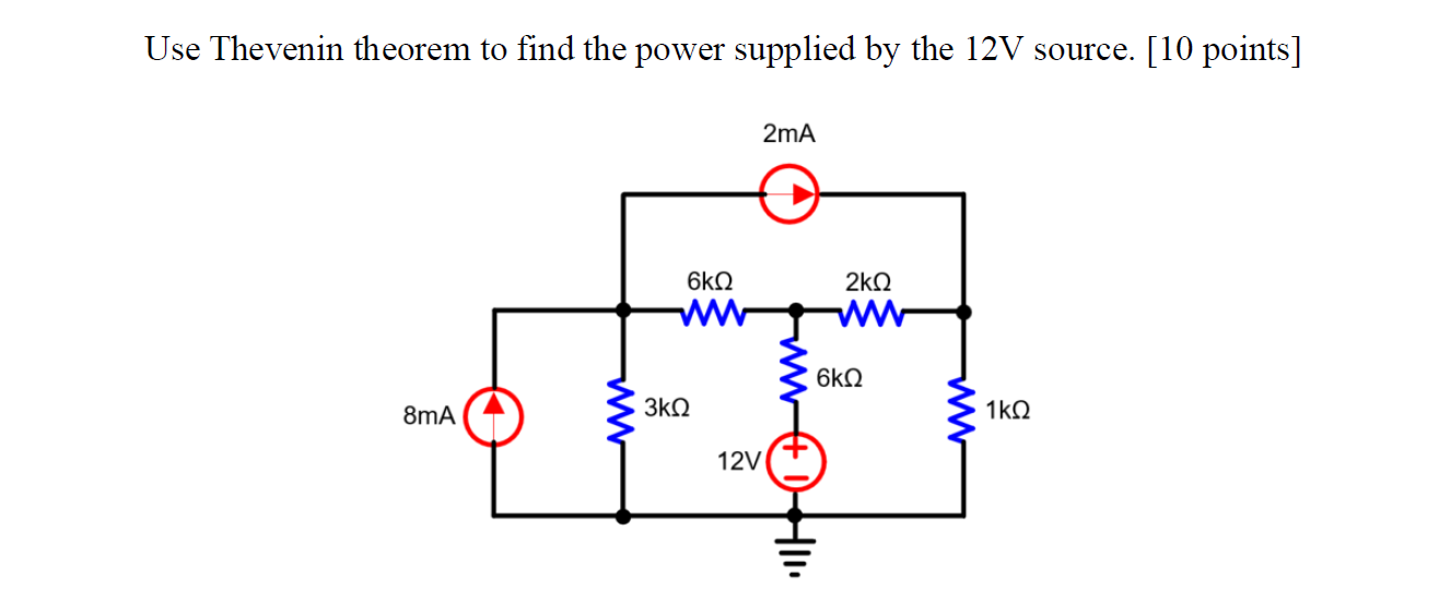 Solved Use Thevenin theorem to find the power supplied by | Chegg.com