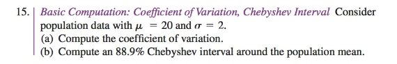 Solved 15. | Basic Computation: Coefficient of Variation, | Chegg.com