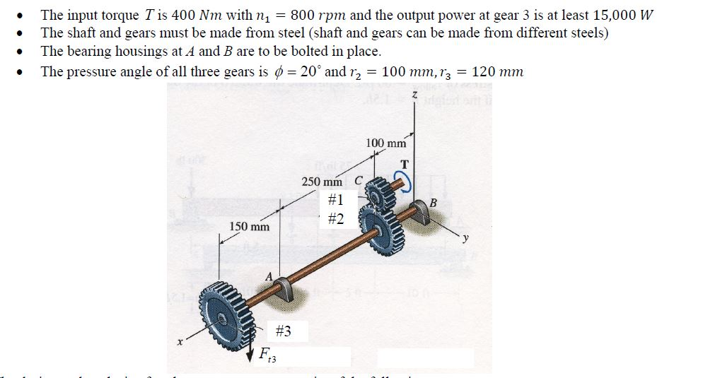 For gear #2, please compete static and fatigue | Chegg.com
