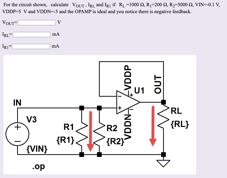 Solved For the circuit shown, calculate VOUT, IRL and Irı if | Chegg.com