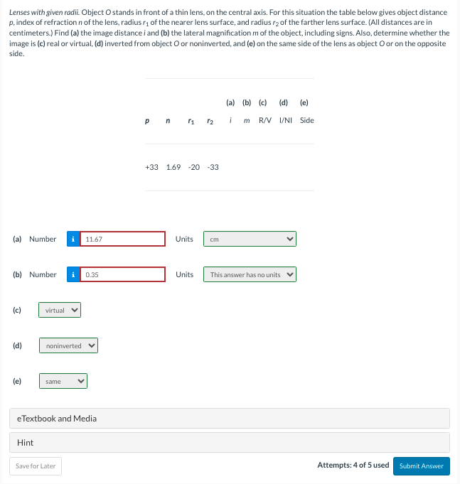 Solved NOTE: The answer for part a cannot be 11.7 cm, and | Chegg.com