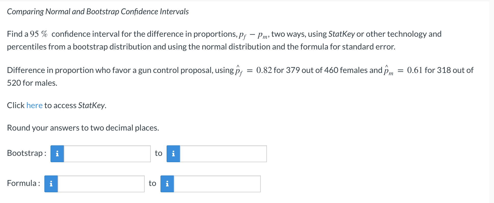 Solved Comparing Normal and Bootstrap Confidence Intervals | Chegg.com