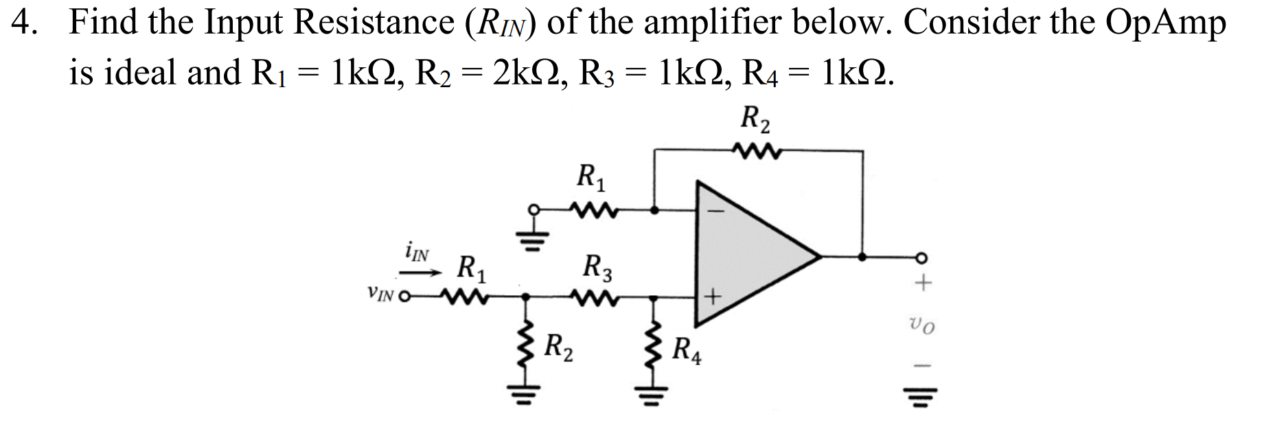 Solved Find the Input Resistance (RIN) of the amplifier | Chegg.com
