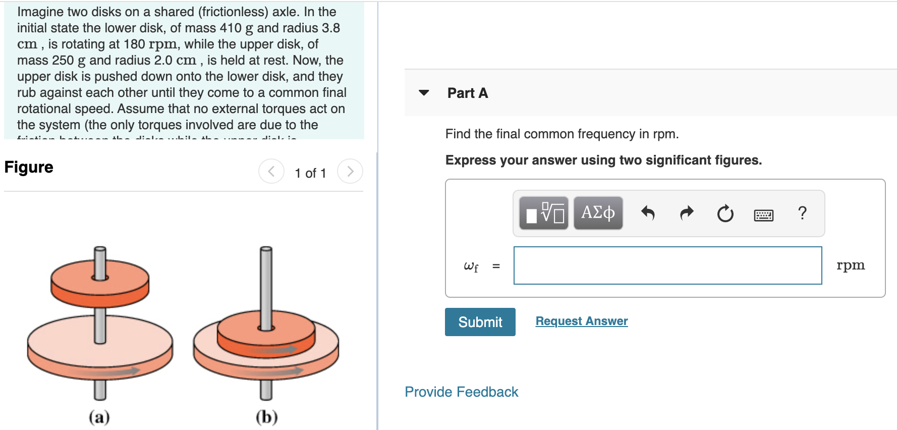 Solved Imagine two disks on a shared (frictionless) axle. In | Chegg.com