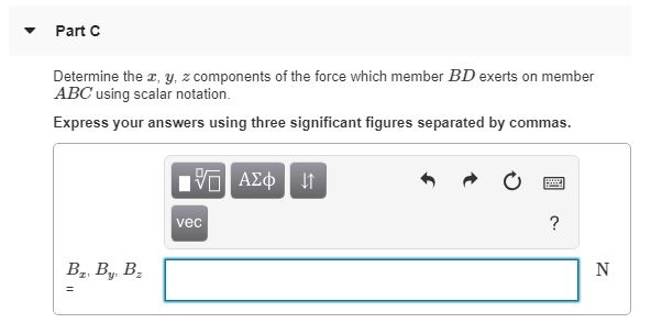 Solved The four-member "OA" frame is supported at A and E by | Chegg.com