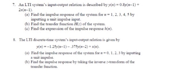 Solved An LTI system's input-output relation is described by | Chegg.com