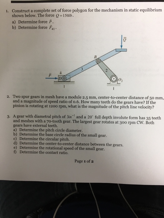 Solved Construct a complete set of force polygon for the | Chegg.com