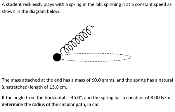 Solved A student recklessly plays with a spring in the lab, | Chegg.com