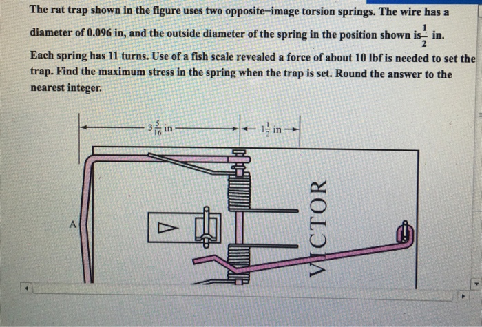 Solved The rat trap shown in the figure uses two | Chegg.com