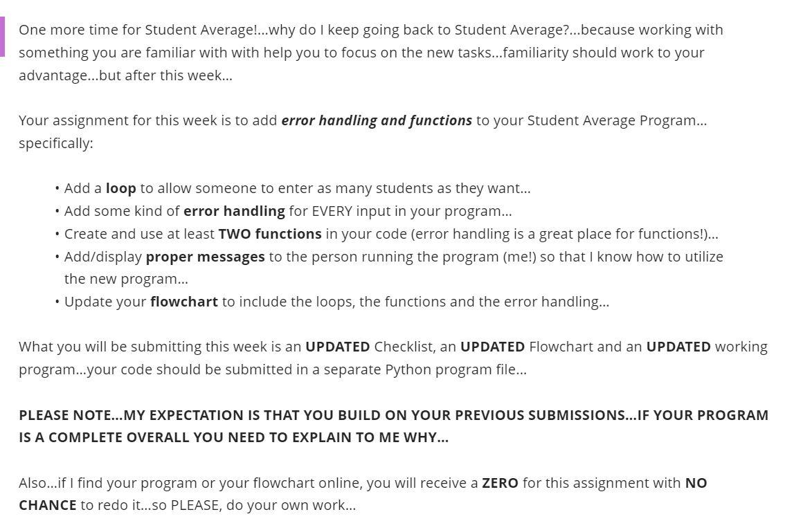 Solved One more time for Student Average!....why do I keep | Chegg.com