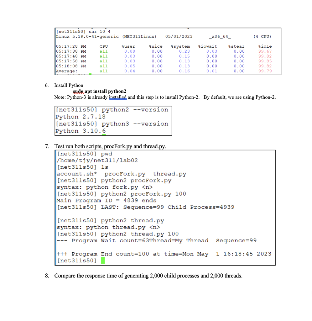 Solved Use an editor (vi or nano) to create the following | Chegg.com
