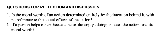 Solved QUESTIONS FOR REFLECTION AND DISCUSSION 1. Is the | Chegg.com