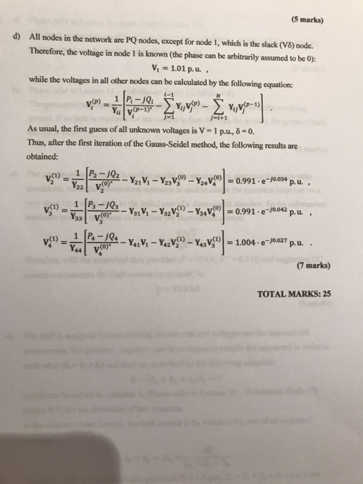 Solved (7 marks) Write down the admittance matrix for a | Chegg.com