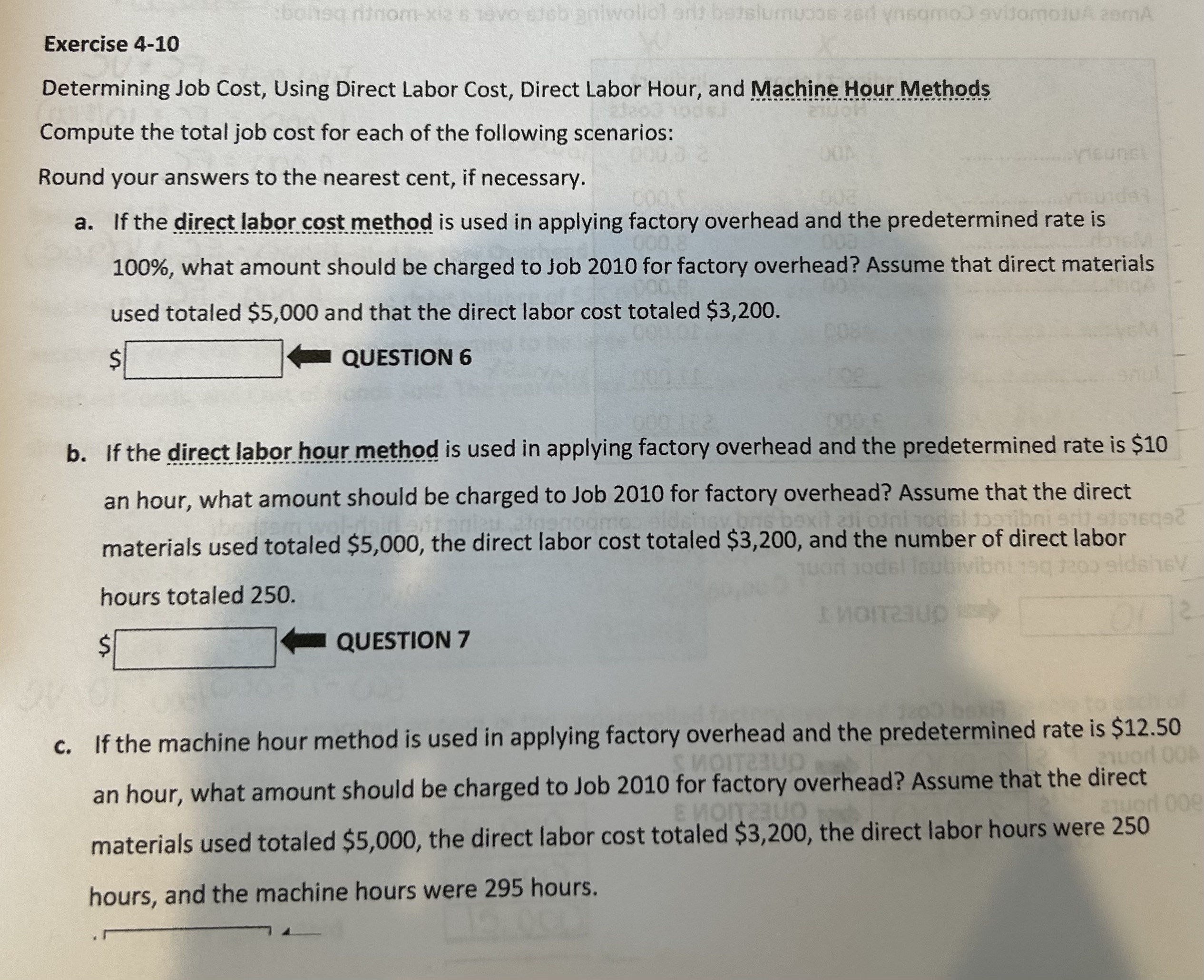 Solved Determining Job Cost, Using Direct Labor Cost, Direct | Chegg.com