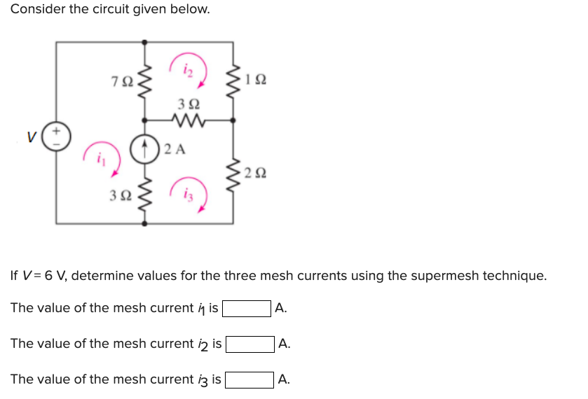 Solved Consider the circuit given below.If V=6V, ﻿determine | Chegg.com