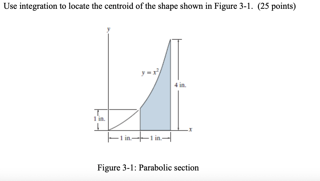 Solved Use integration to locate the centroid of the shape | Chegg.com