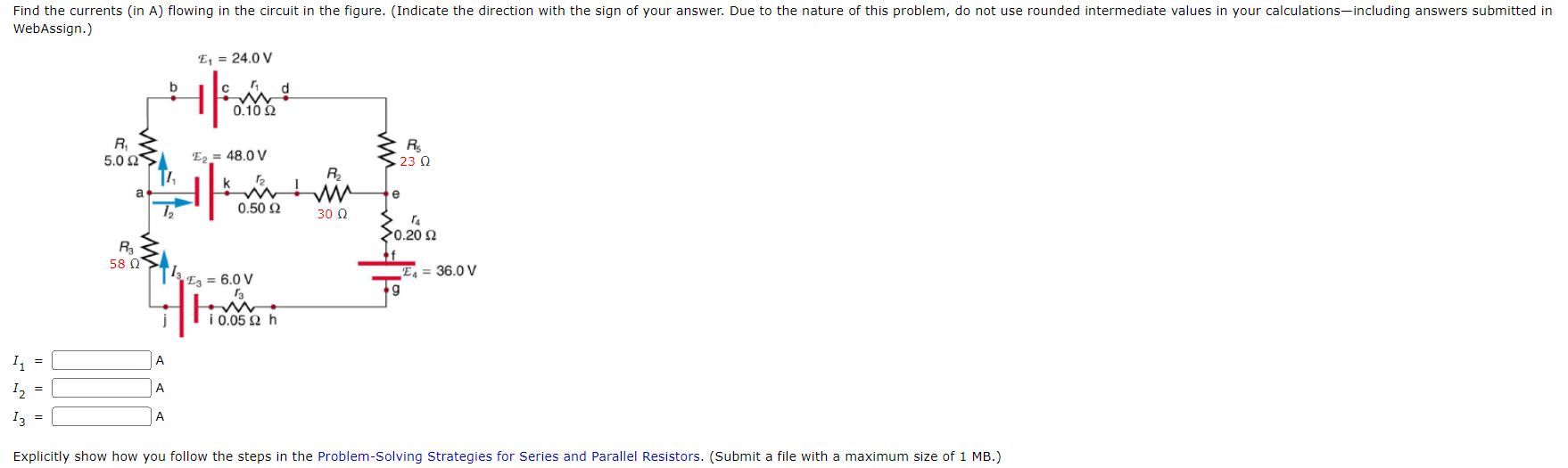 Solved WebAssign.) I1=I2=I3=AAA | Chegg.com
