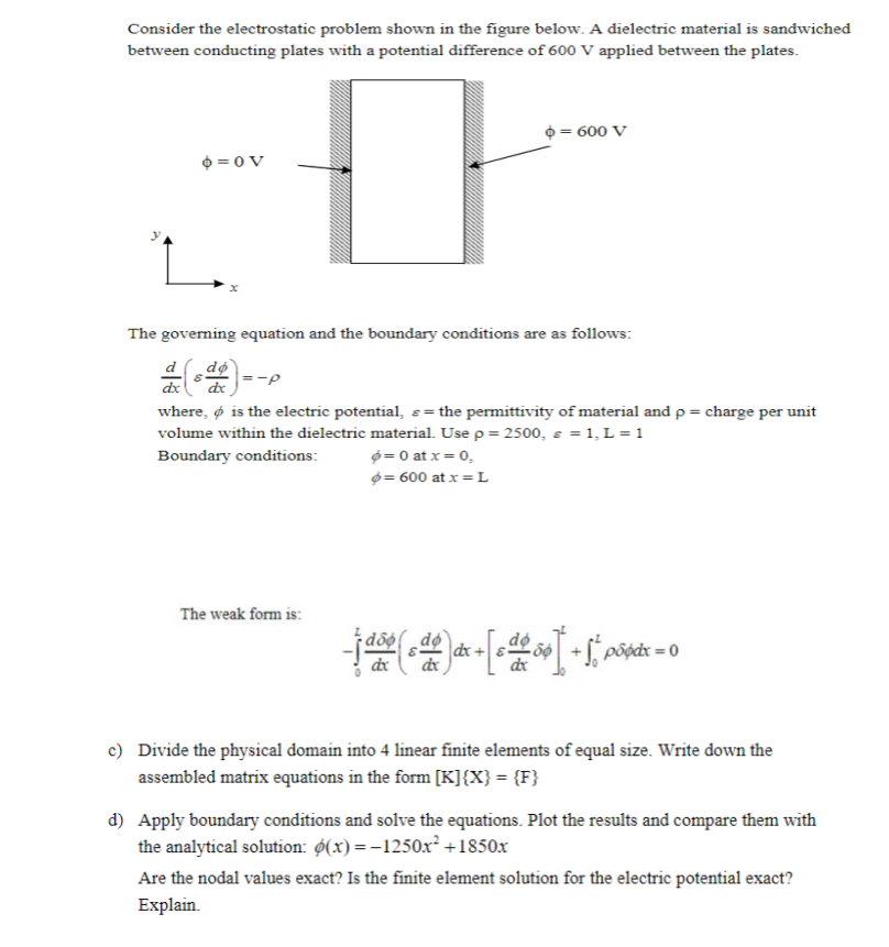 Solved Consider the electrostatic problem shown in the | Chegg.com