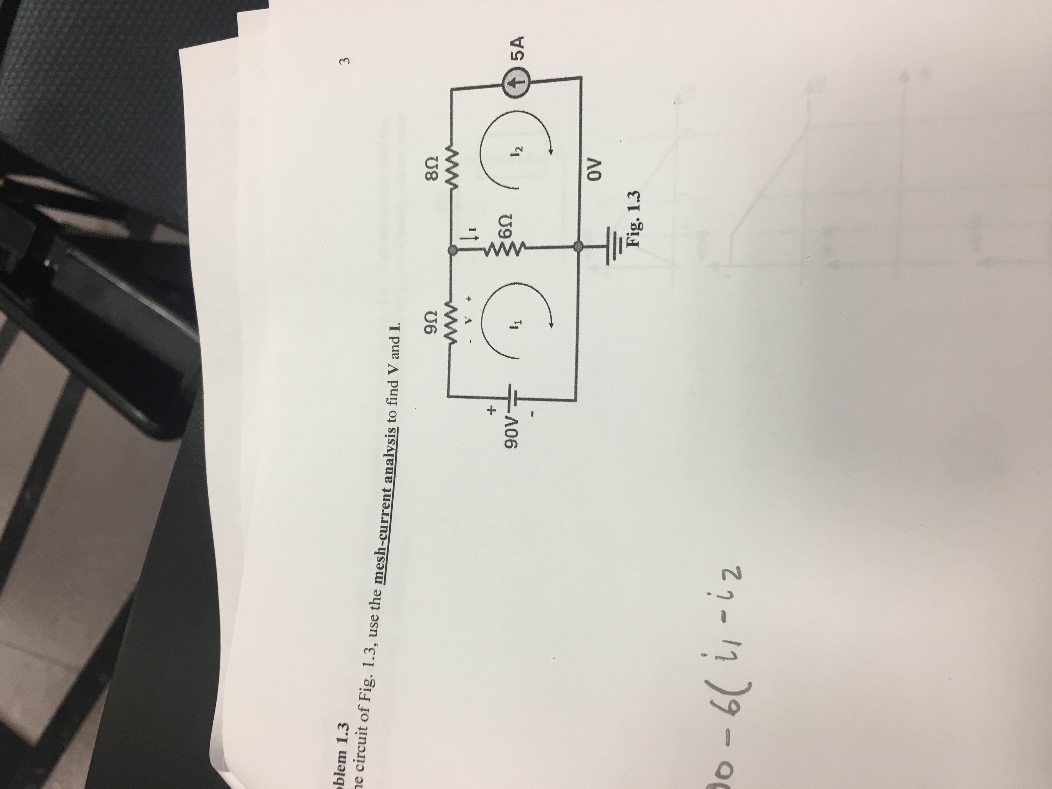 Solved blem 1.3 3 he circuit of Fig. 1.3, use the | Chegg.com