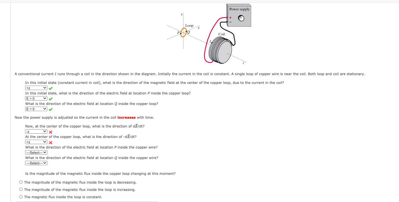 Solved Power supply Loop Coil A conventional current I runs | Chegg.com