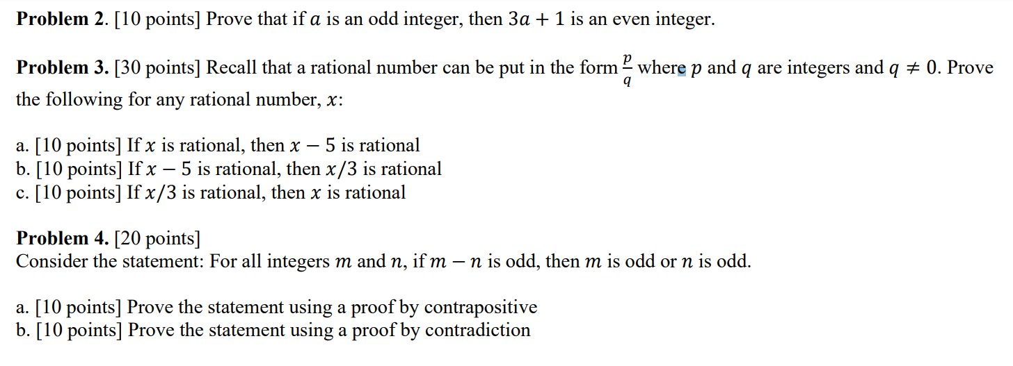 Solved Problem 3. [30 points] Recall that a rational number | Chegg.com