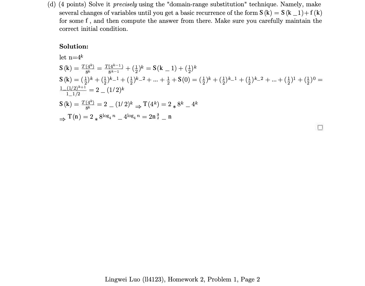 (4 points) Solve it precisely using the "domain-range | Chegg.com