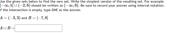 Solved Use the given sets below to find the new set. Write | Chegg.com