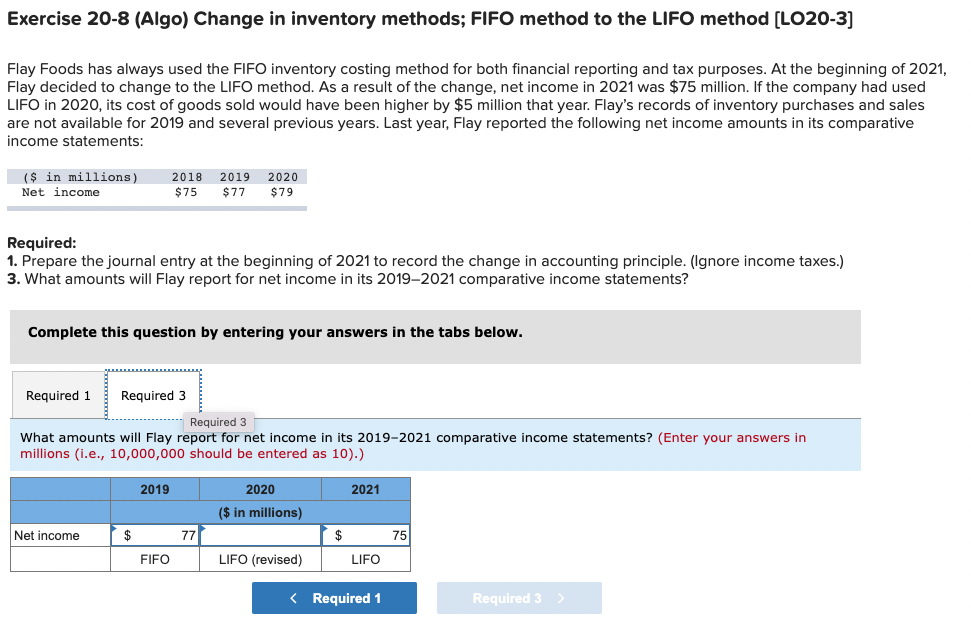 Solved Flay Foods has always used the FIFO inventory costing | Chegg.com