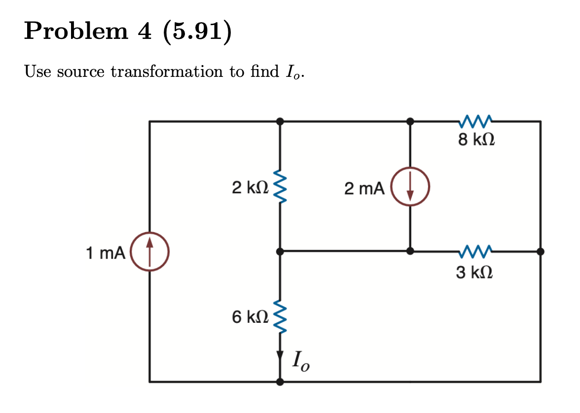 (14) ﻿Use source transformation to find \( ﻿I_{o} \) | Chegg.com