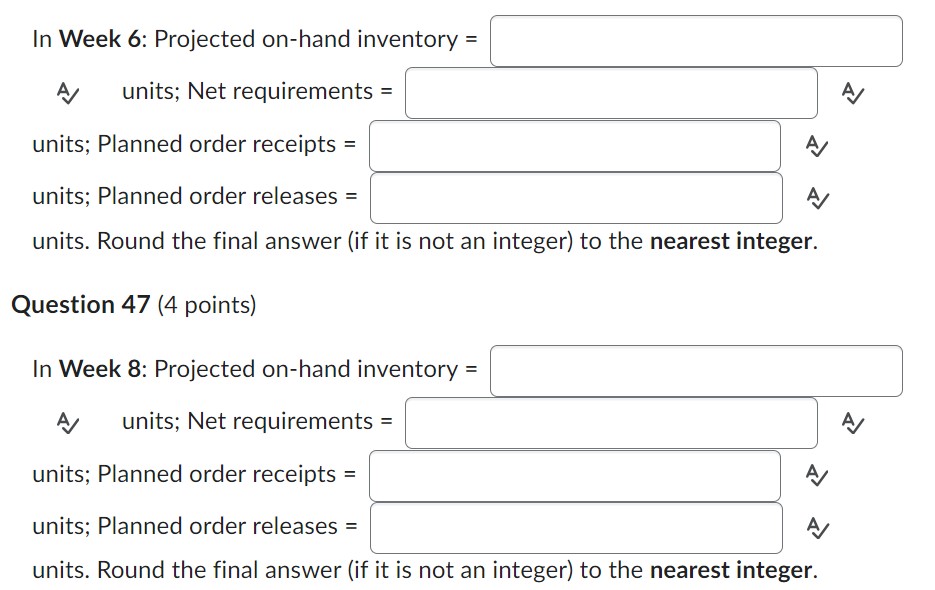 Solved A manufacturing company has a master production plan | Chegg.com